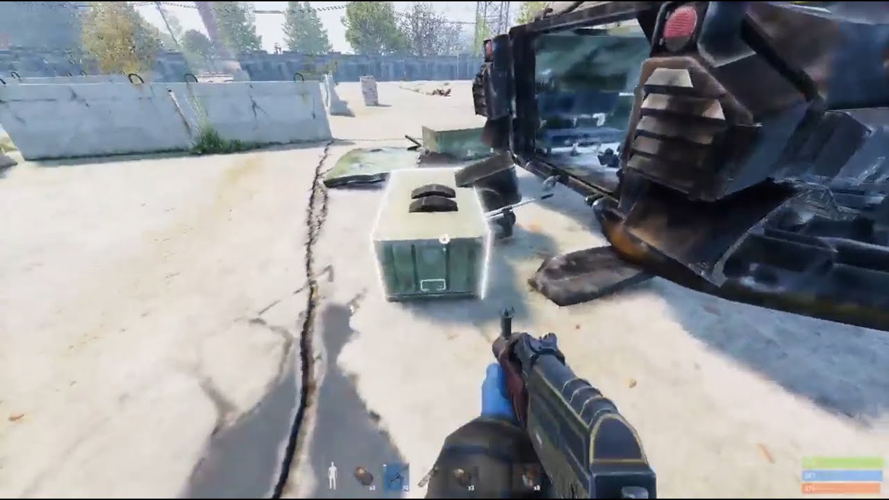 3 M249s From Bradley Crates on Rust Console - YouTube