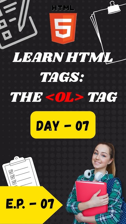 🔖 HTML Tags Explained – Day 7: OL Tag (Ordered List) | #Shorts # ...