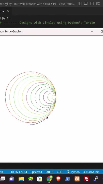Designs with Circles using Python’s Turtle||||#shorts #shortsvideo #programmer - YouTube