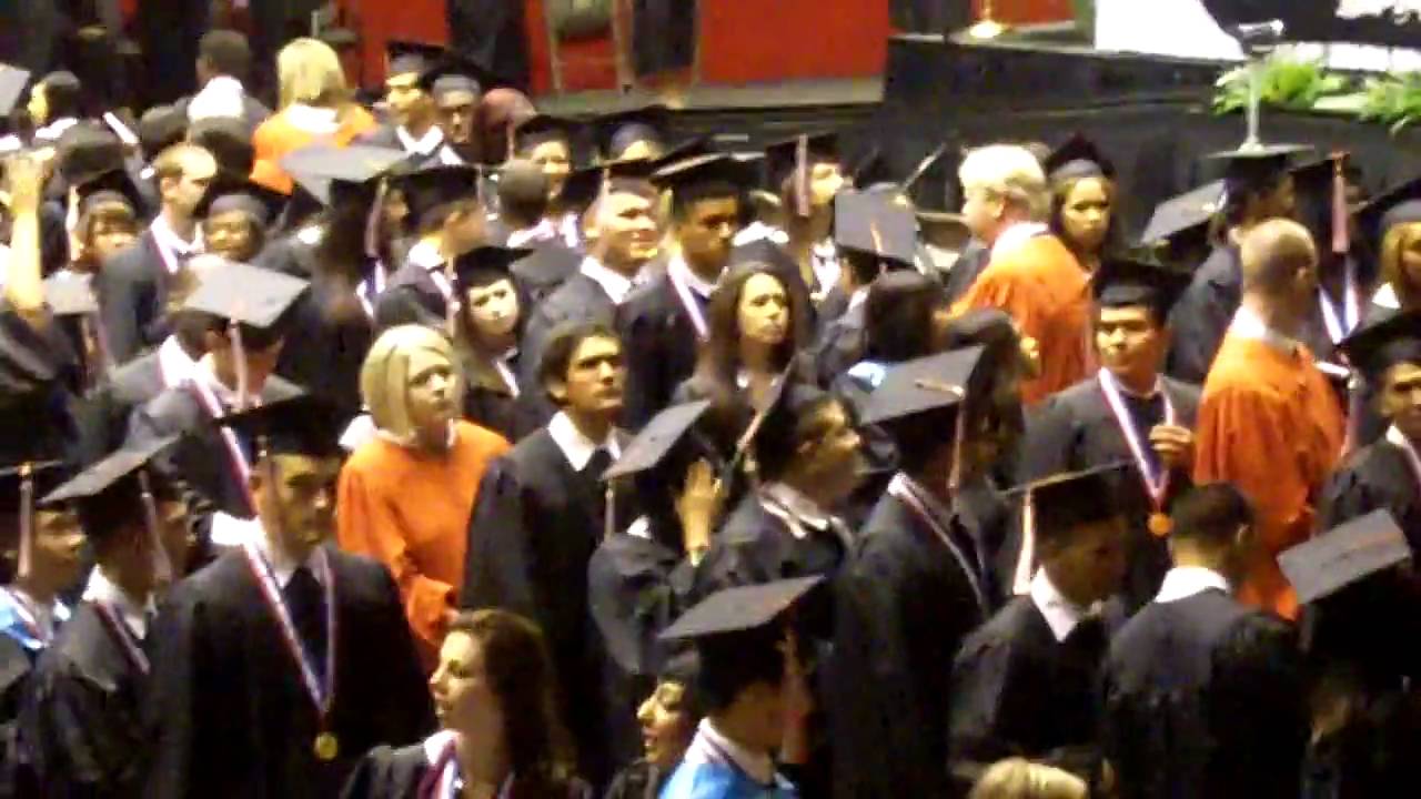 Graduation Hat Throw FAIL, and my throwing up the horns. - YouTube