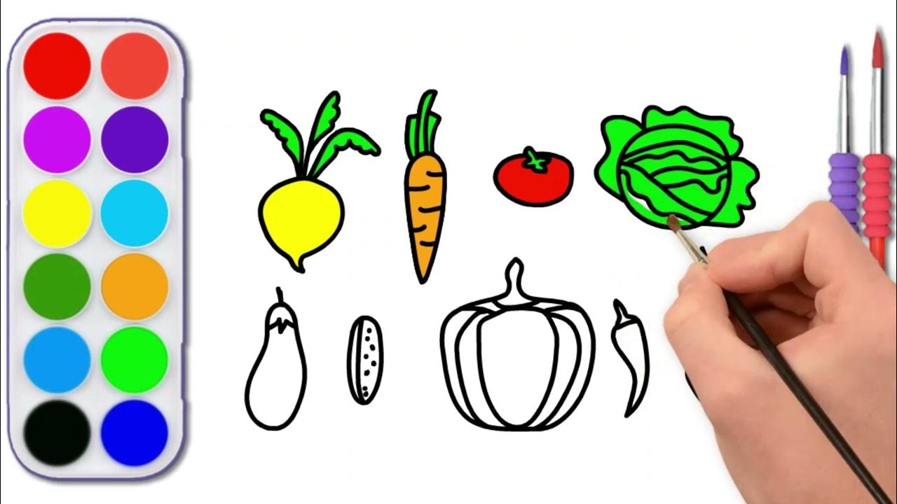 Comment Dessiner Et Colorier Des Légumes How To Draw And Colour Vegetables Youtube
