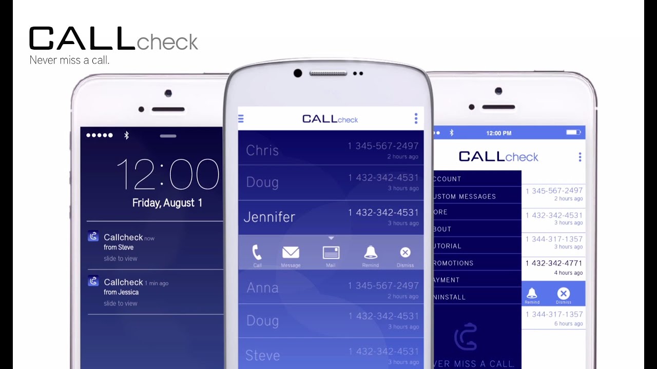 CALLcheck- Never miss a call! - YouTube