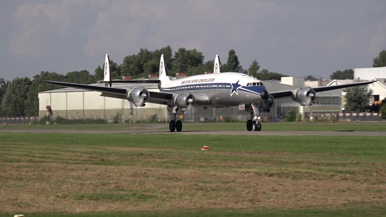 Lockheed Super Constellation, Take Off in Speyer 2016.... - YouTube