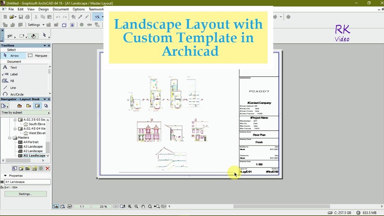 #Archicad #Begineer #Tutorial - Landscape Layout with Custom Template ...