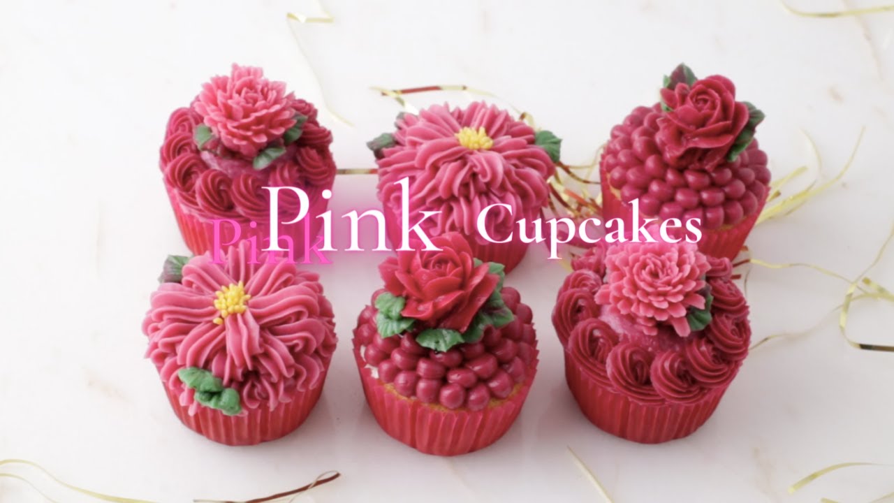 Pink Cupcake ideas, Make fancy cupcakes with the Basic flowers, Step by ...