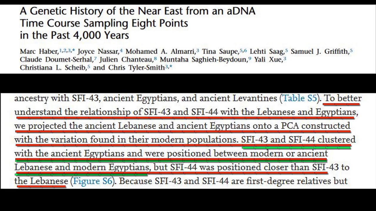 NEW STUDY! 2020 4,000 Years Of DNA Lebanon & Ancient Egypt - YouTube