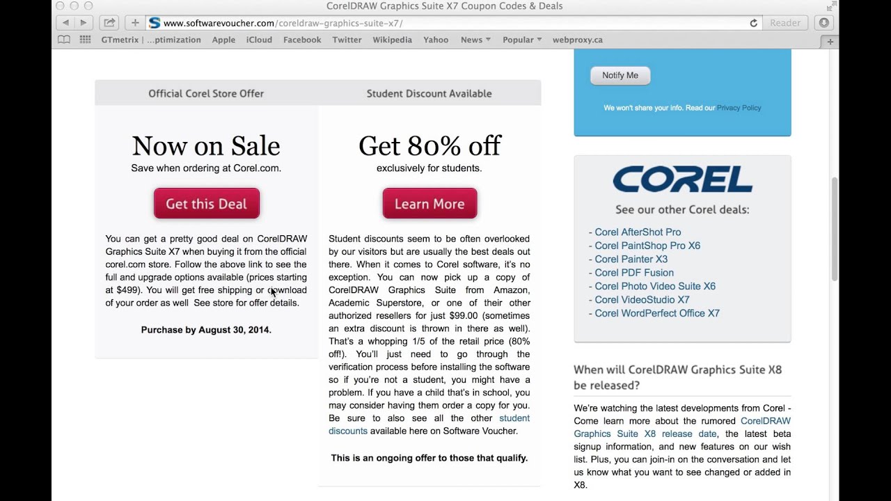 CorelDRAW Graphics Suite X7 - Finding a coupon code at SoftwareVoucher ...