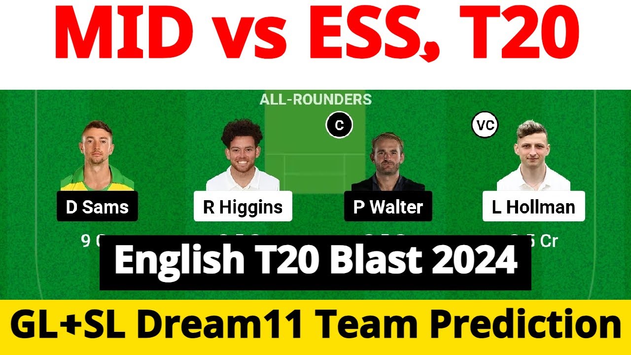 MID vs ESS Dream11 Prediction | MID vs ESS Dream11 | MID vs ESS Dream11 ...