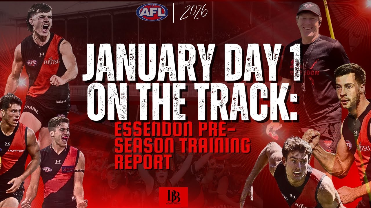 January Day 1 on the Track | Essendon Pre-Season Training Report - YouTube