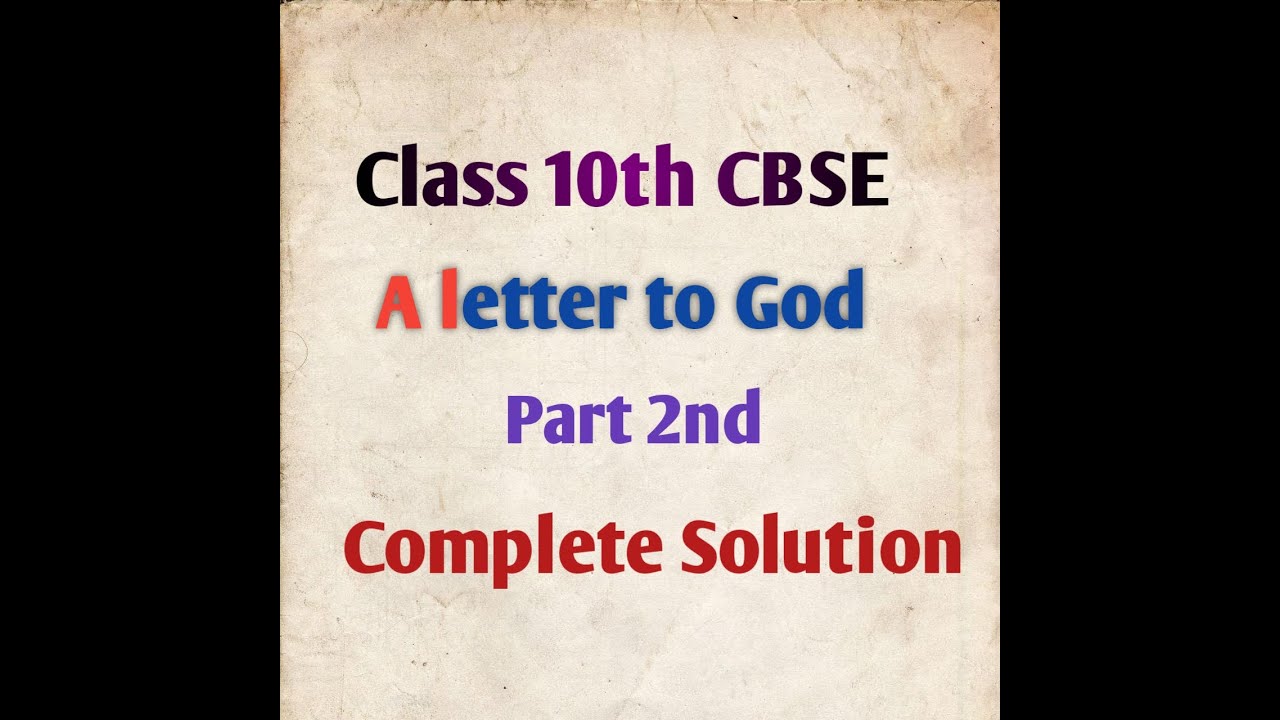 A Letter To God 10th NCERT English Full Hindi Explanation With a-letter-to-god-10th-ncert-english-full-hindi-explanation-with