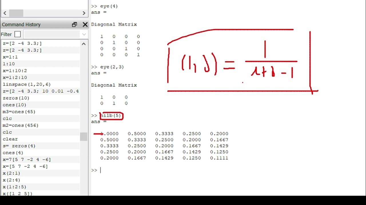 como crear matrices en matlab/octave - YouTube