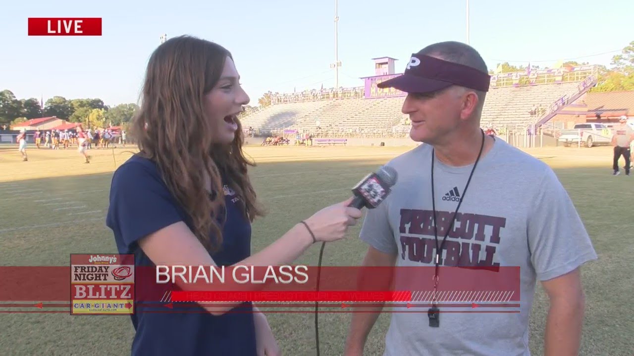 Sam Rothman talks with Prescott's Brian Glass before Homer matchup ...