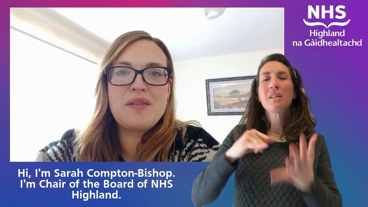 NHS Highland Chair vlog 28th March 2025 with BSL Interpretation - YouTube
