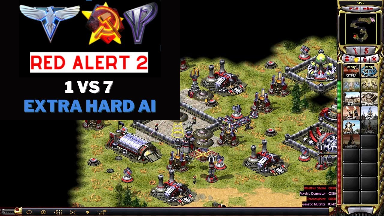 Red Alert 2 | The Great Divide map I 7 vs 1 (Extra Hard AI) - YouTube