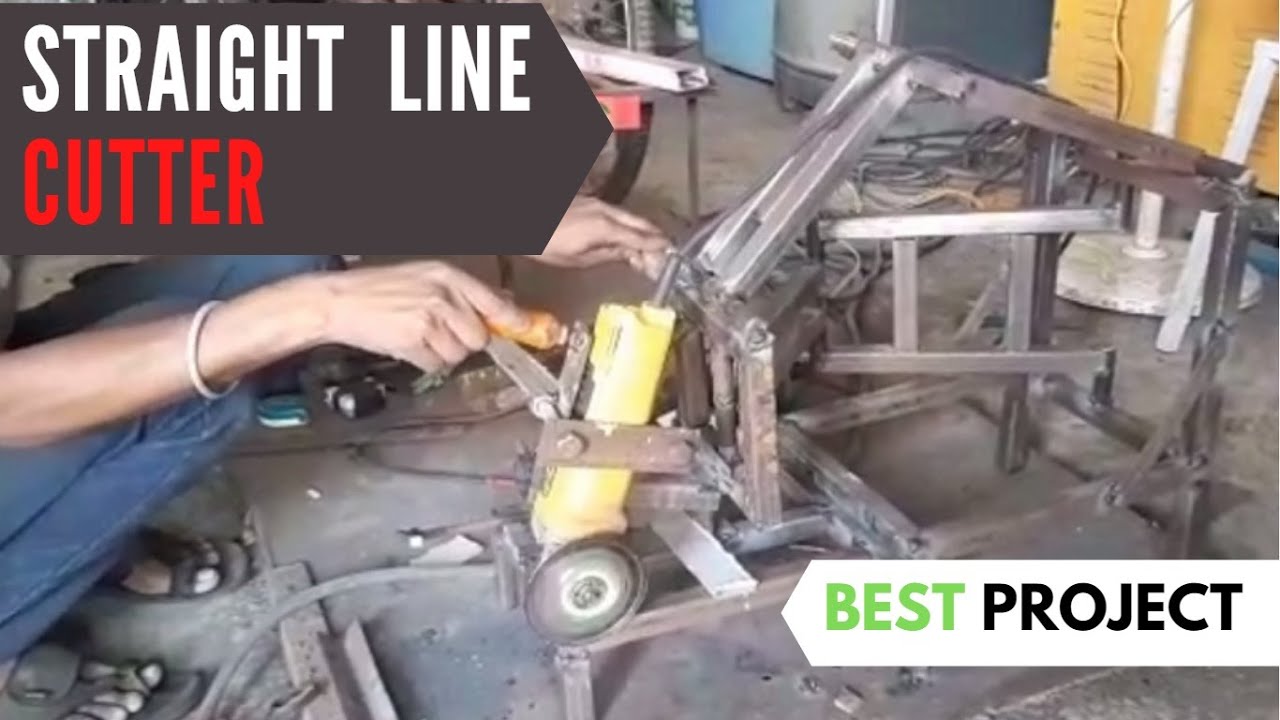 DIY STRAIGHT LINE CUTTER | SARRUS MECHANISM | STRAIGHT LINE CUTTING ...