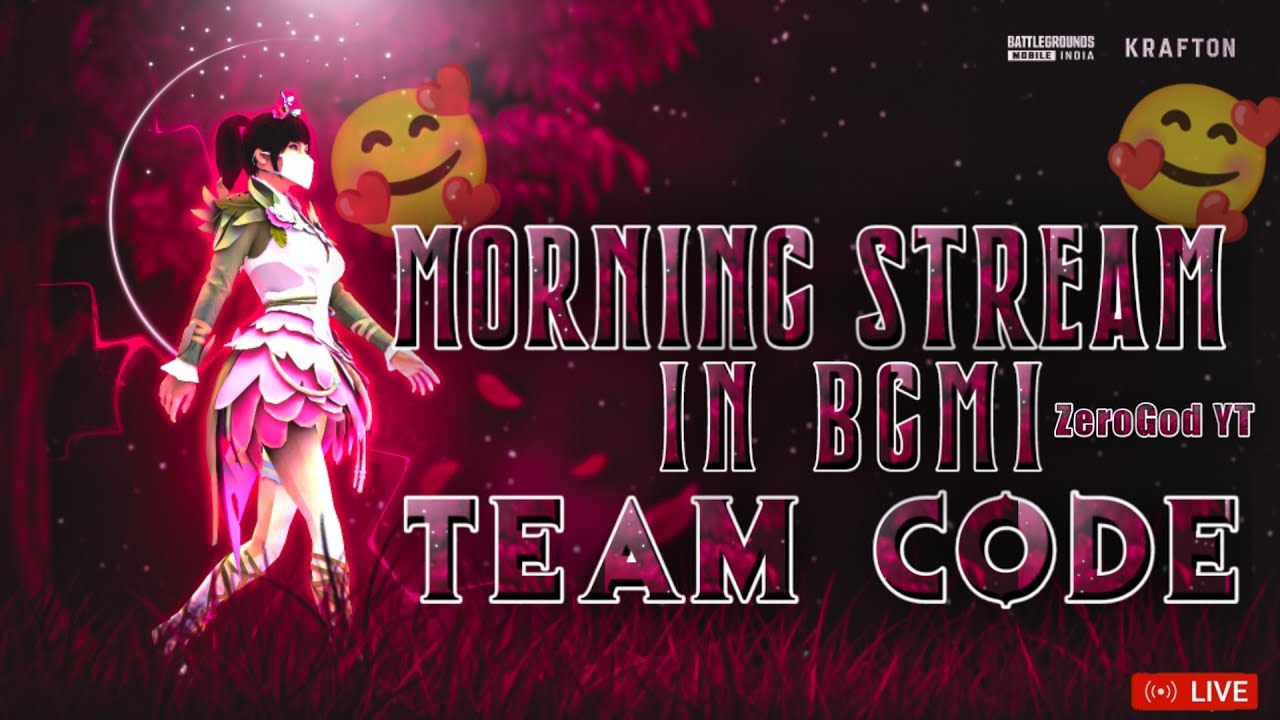 MORNING STREAM🥰 | TEAM CODE | RANDOM TEAMMATES | 1v1 TDM | #bgmi # ...