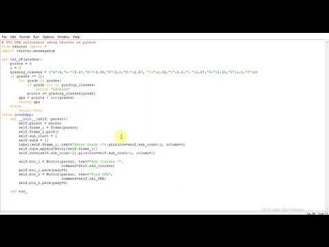 GUI GPA calculator using tkinter in python - YouTube