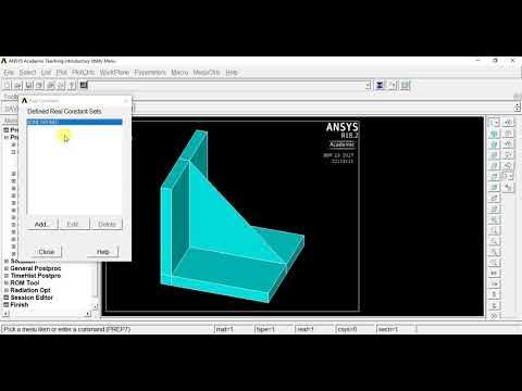 Static Structure analysis of L shaped beam using Ansys Mechanical APDL - YouTube