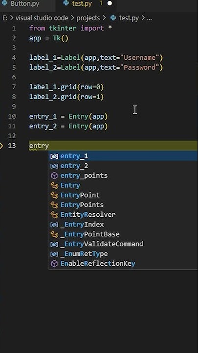 Python Tkinter tutorial | Luter V | #shorts | huehuehue - YouTube