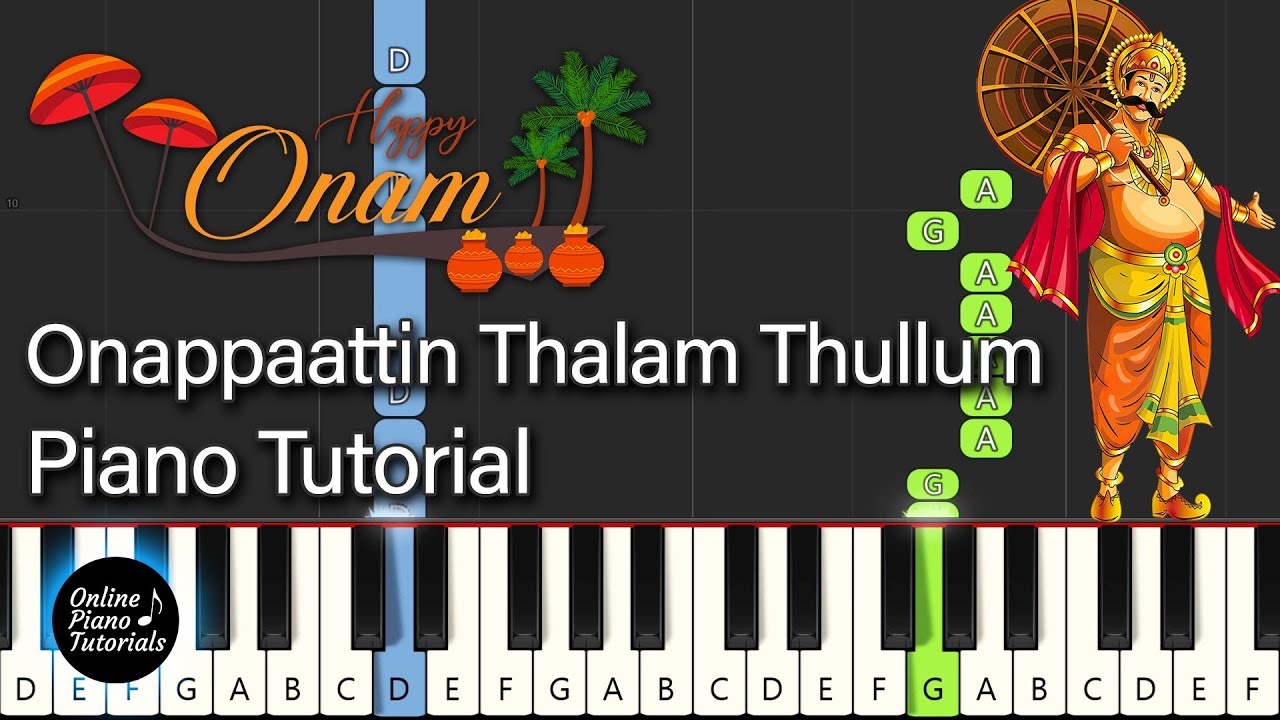Onappattin Thalam Thullum Piano Tutorial Notes & MIDI | Onam Song - YouTube