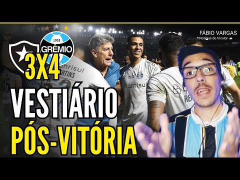 VESTIÁRIO Pós-Vitória l Botafogo 3x4 GRÊMIO l Arena vai LOTAR, jogo pra ...
