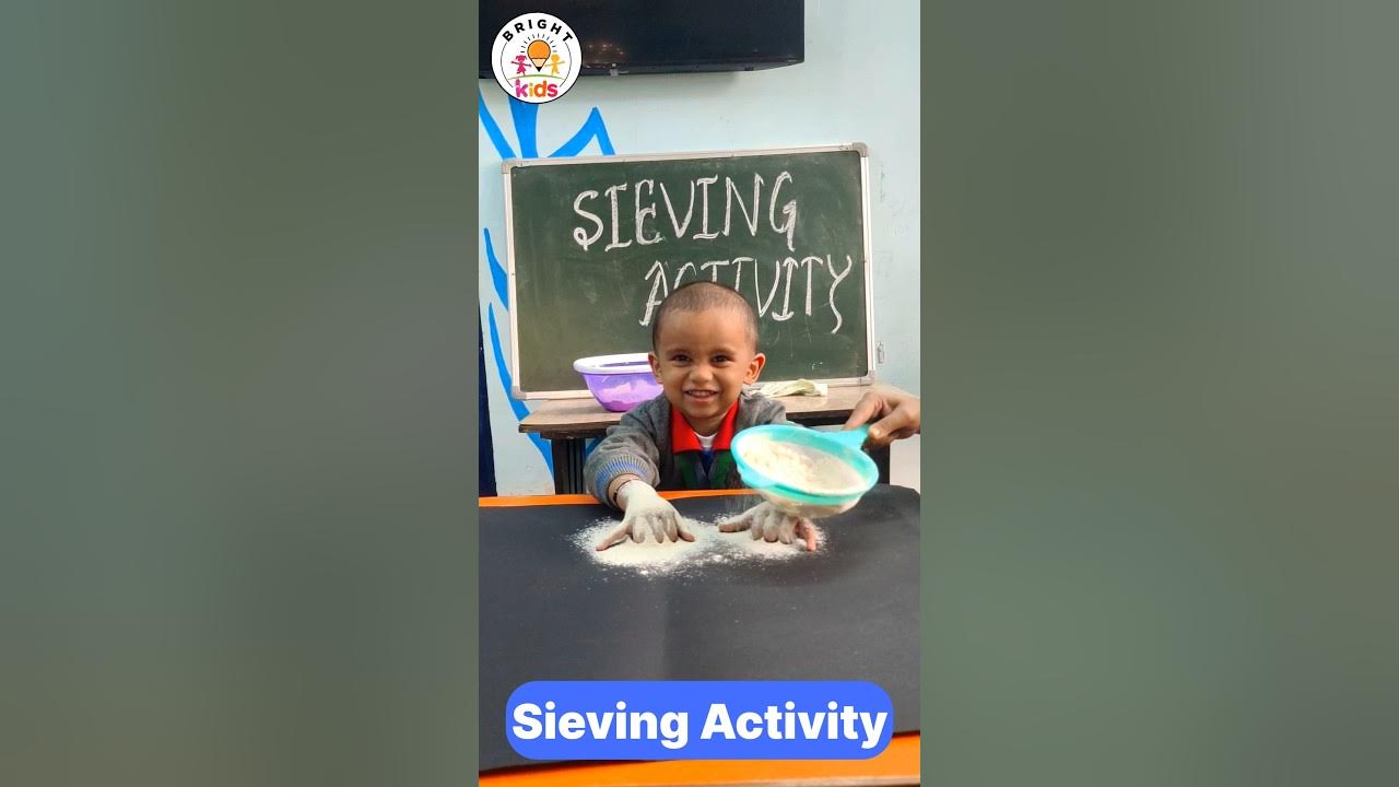 SIEVING ACTIVITY FOR KIDS ☺️ #playschool #kindergarten #kidslearning # ...