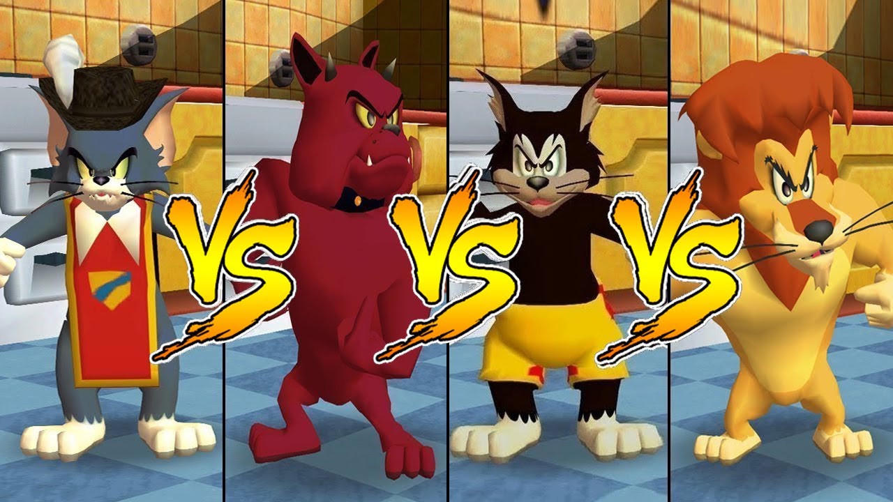 Tom and Jerry in War of the Whiskers Tom Vs Butch Vs Spike Vs Lion ...