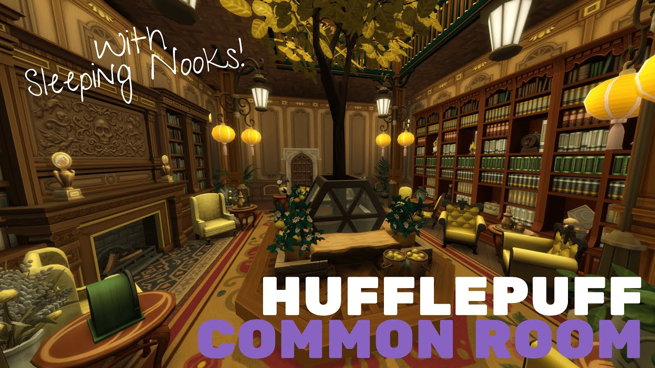 Building Hogwarts Part 18: Hufflepuff Common Room (NO CC) - Sims 4 ...
