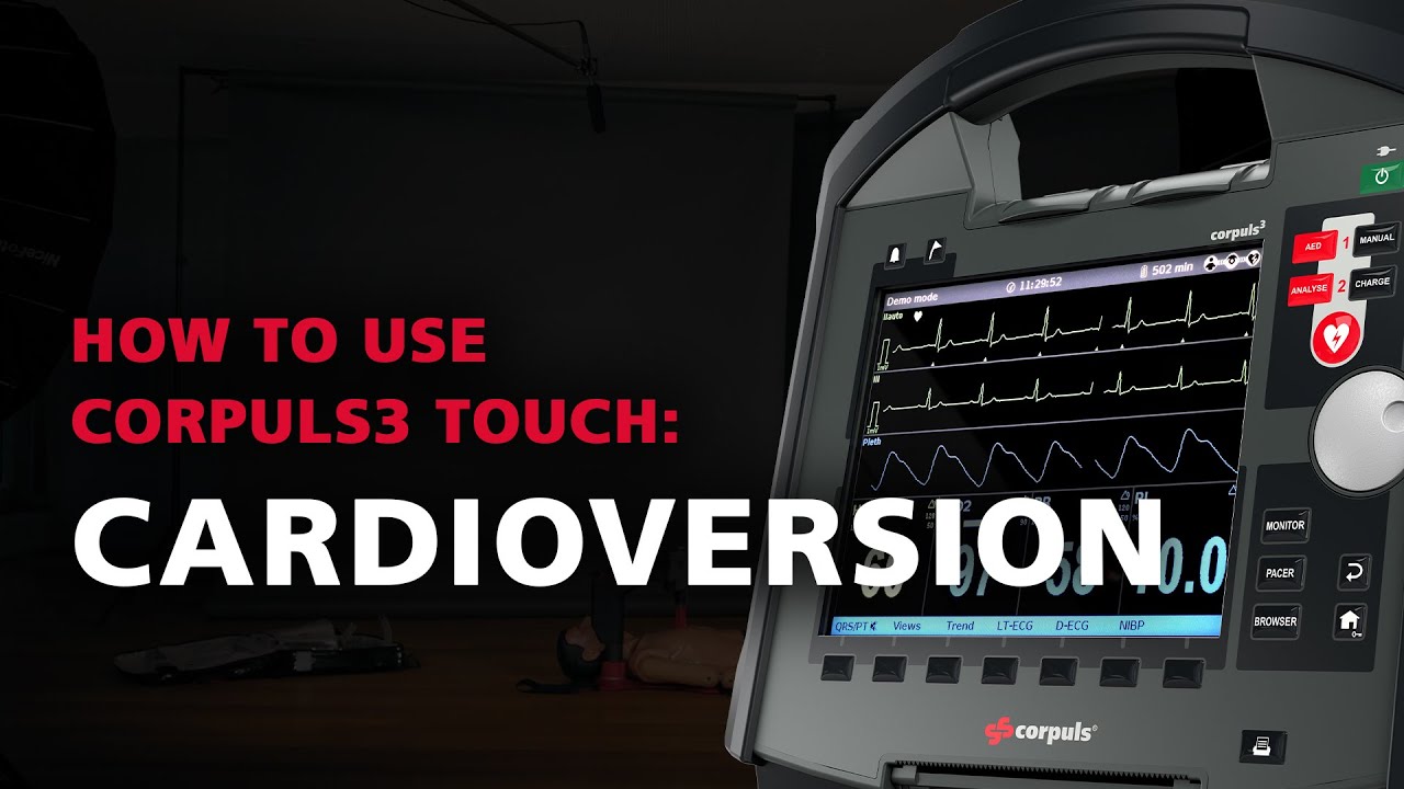 Tutorials by corpuls [en] How to use corpuls3: cardioversion - YouTube