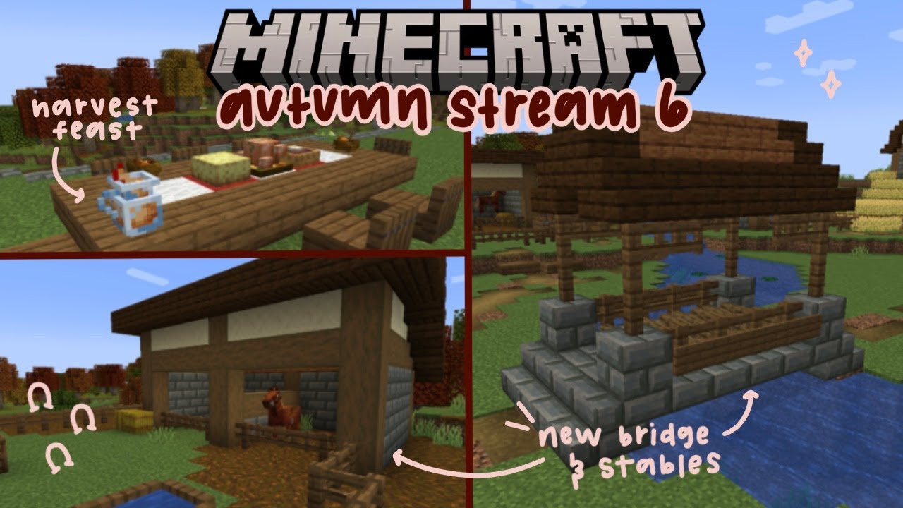 FALL MINECRAFT STREAM | cozy feasting and building day - YouTube