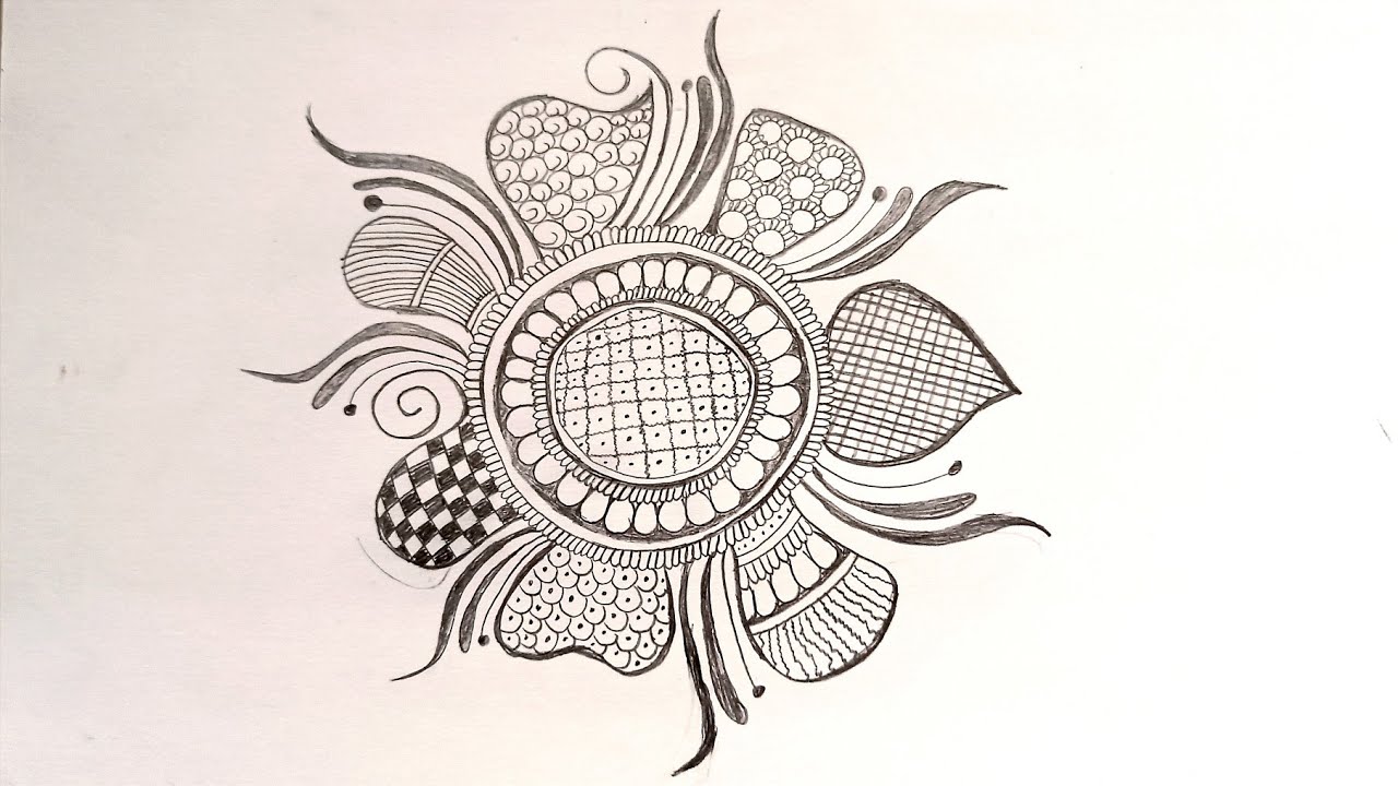 how to draw mehandi design | beautiful mehndi design | pencil shading ...