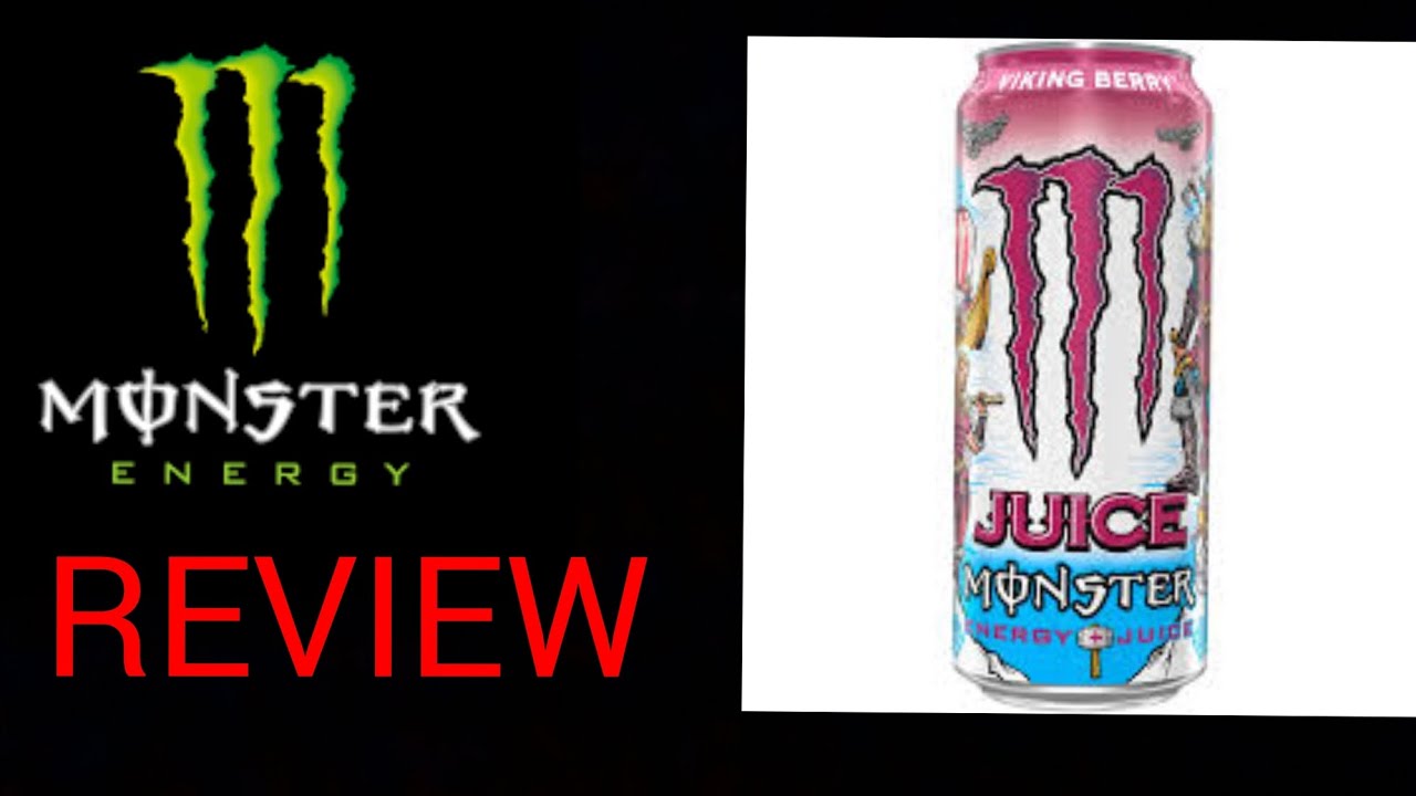 MONSTER ENERGY review : VIKING BERRY flavour 473ml can - YouTube