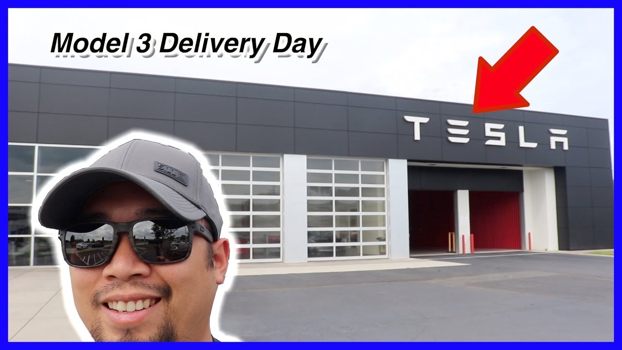 Picking Up My New Car! Tesla Model 3 Delivery Day Experience - YouTube
