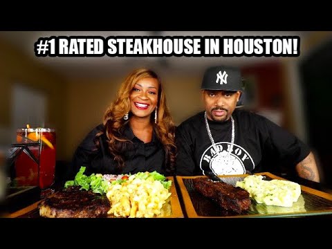 #1 RATED STEAKHOUSE IN HOUSTON! STEAK 48 MUKBANG! MY ACTUAL BDAY! 먹방