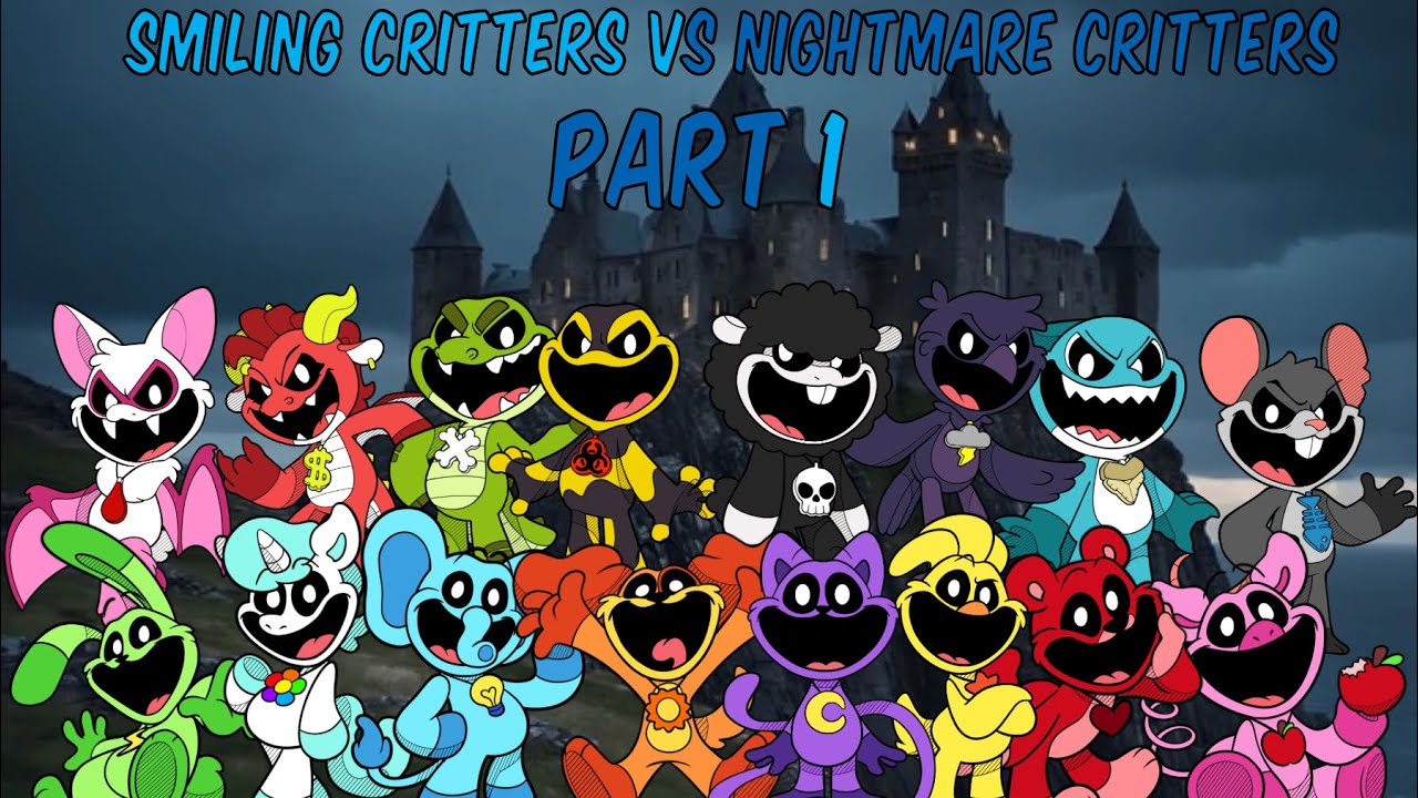 Smiling critters vs nightmare critters part 1 - YouTube