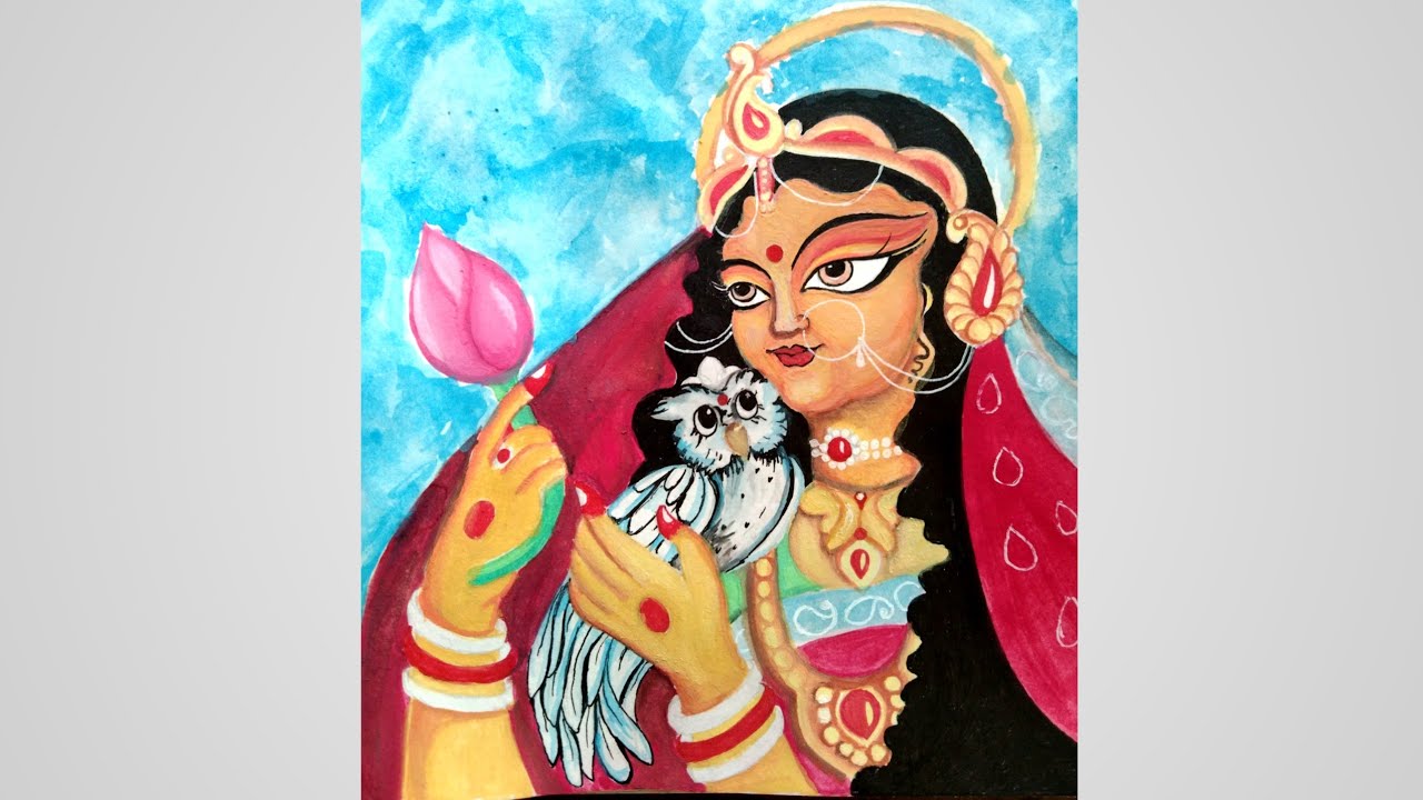 How to draw Devi Laxmi || Laxmi Mata drawing || Devi Laxmi ...