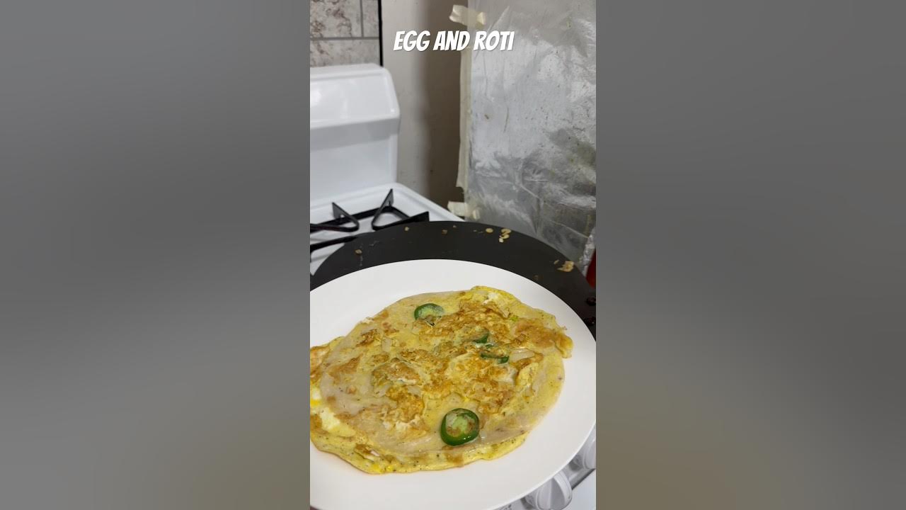 Egg over roti for breakfast #rotilove #eggroti #yummyfood #foodie # ...