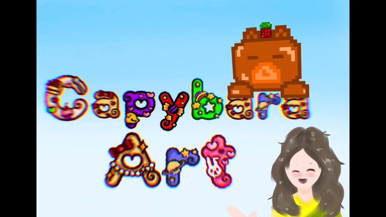How to draw pixel art(my capy drawing in slow mo) - YouTube