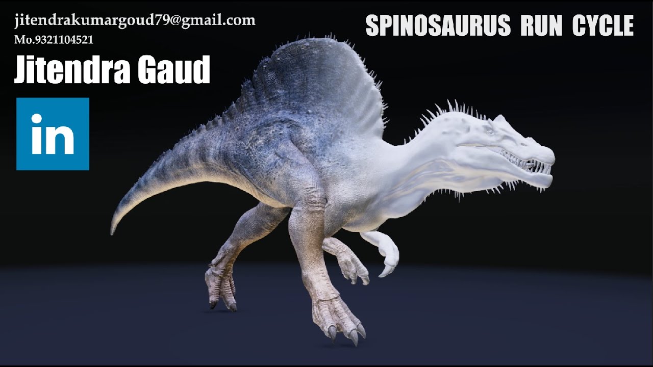 Spinosaurus Run Cycle | #spinosaurus #irex #dinosaur #trex #running # ...