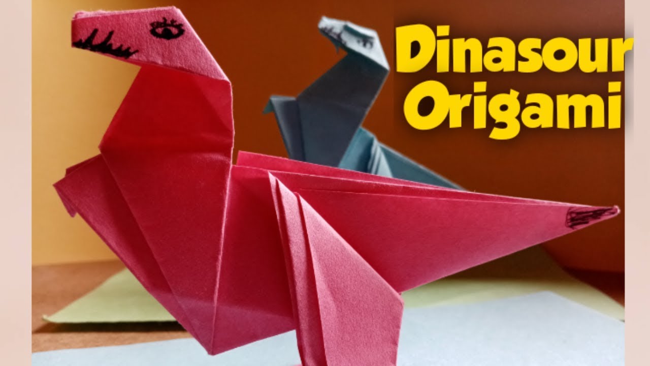 || How to make a paper dinosaur || Dinosaur Origami || Easy to learn ...