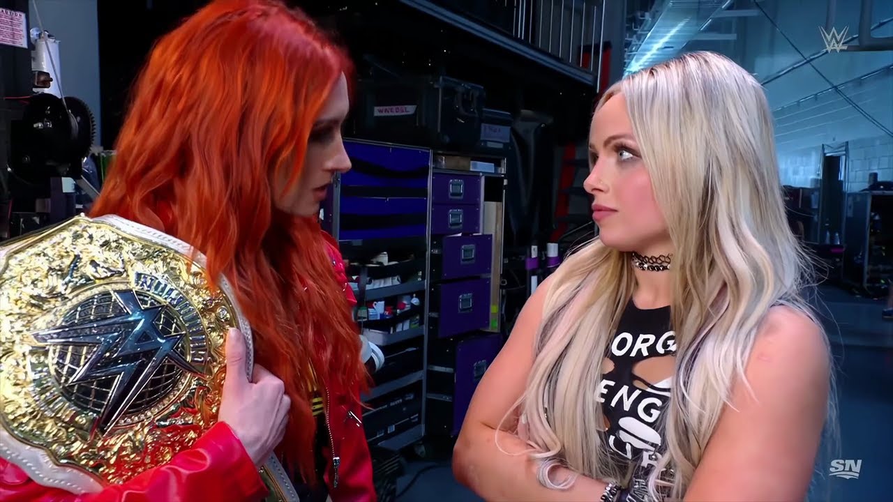 Liv Morgan Smiles at Becky Lynch Backstage on WWE Raw (Apr. 29, 2024 ...