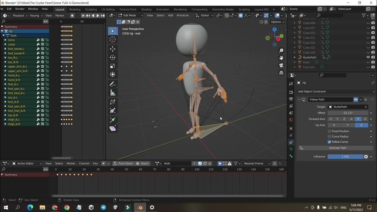 របៀបធ្វើឲតួអង្គដើរទៅមុខ||how to make character walk forward - YouTube