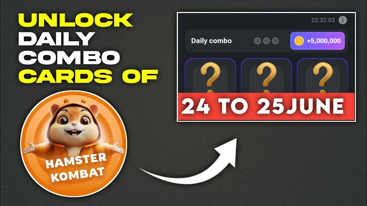 How to unlock 24 June Hamster Kombat Daily combo - YouTube