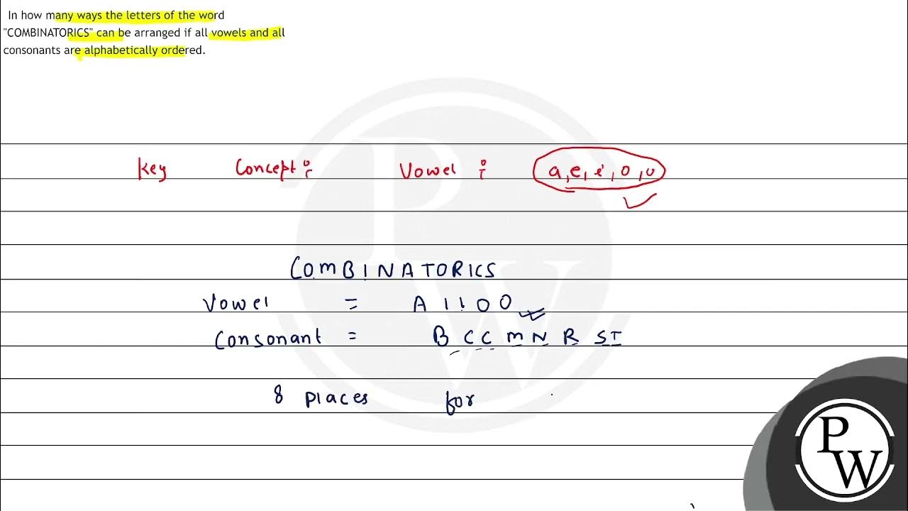 In how many ways the letters of the word "COMBINATORICS" can be arranged if all vowels and all c ...