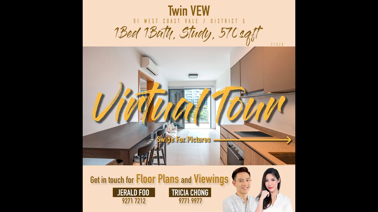 Twin VEW - 1bed + Study - YouTube