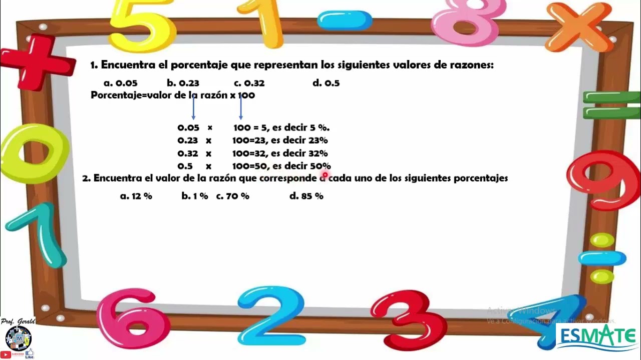2.2 RELACION ENTRE RAZONES Y PORCENTAJES 6º GRADO CUADERNILLO - YouTube