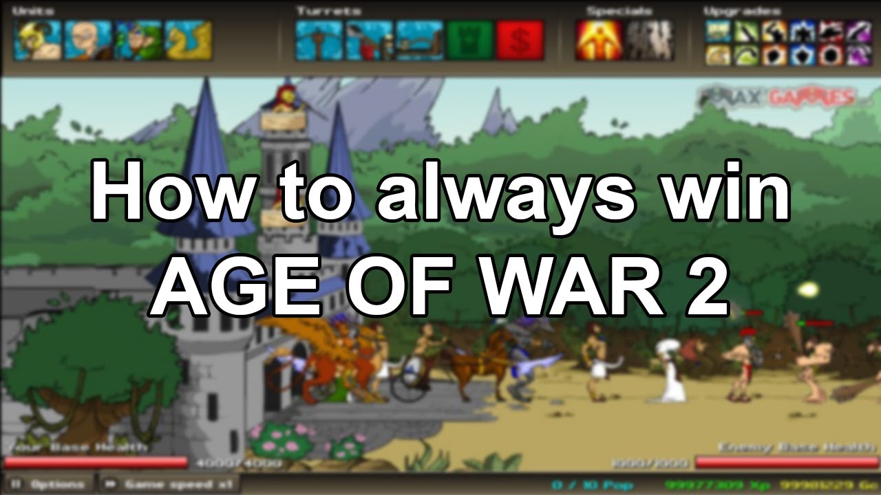 AGE OF WAR 2 | How to always win on hard (and below) difficulty | Y8 ...