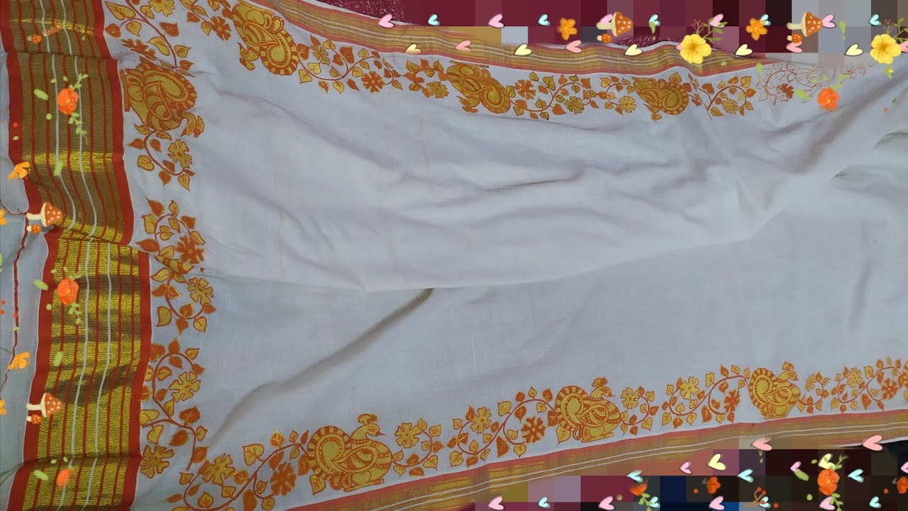 SIMPLE SAREE BOARDER DESIGN - YouTube