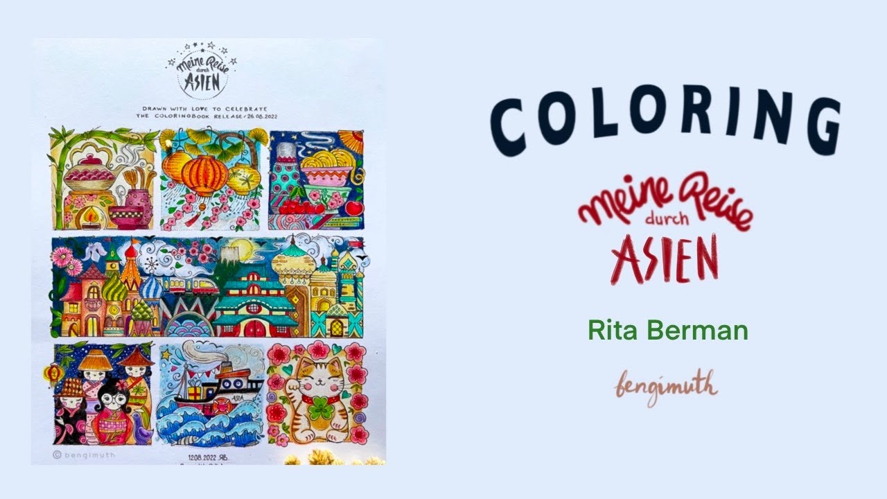 Celebrate the new coloring book by Rita Berman - YouTube