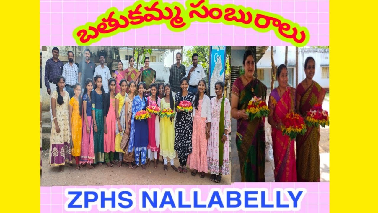 ZPHS NALLABELLY # బతుకమ్మ సంబురాలు (BATHUKAMMA SAMBARALU) Dt : 24th ...